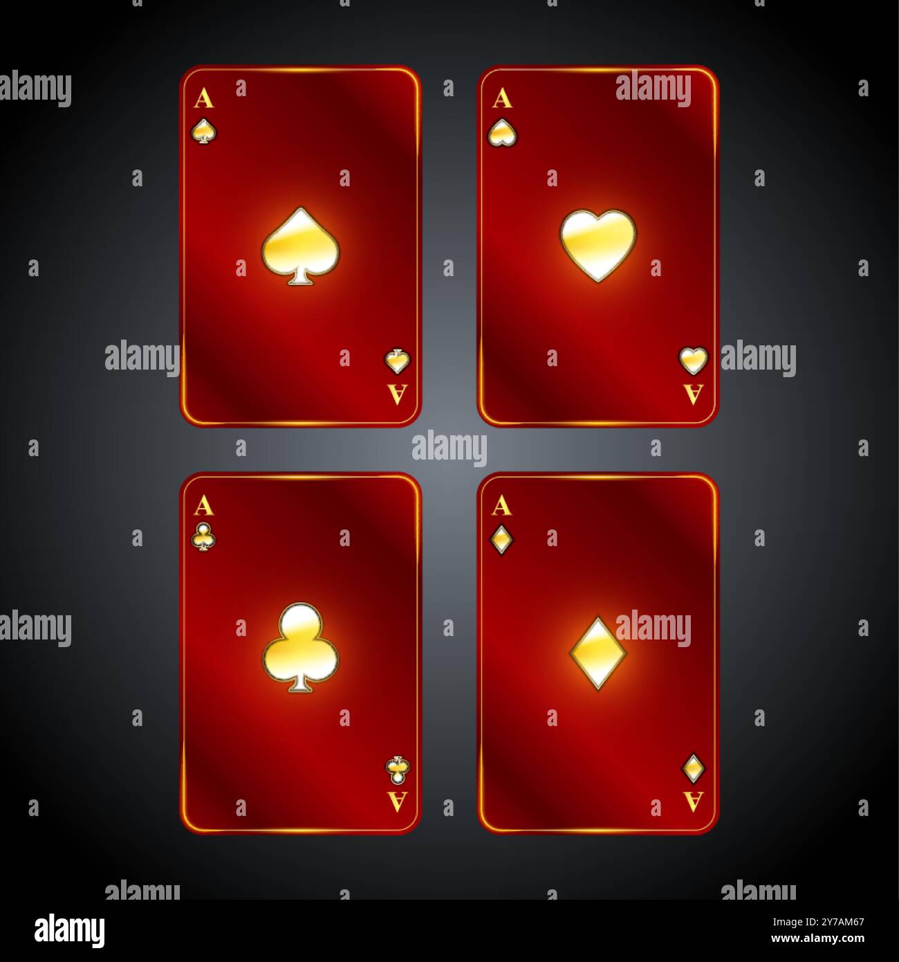 Playing Cards Aces Set Stock Vector Image & Art - Alamy
