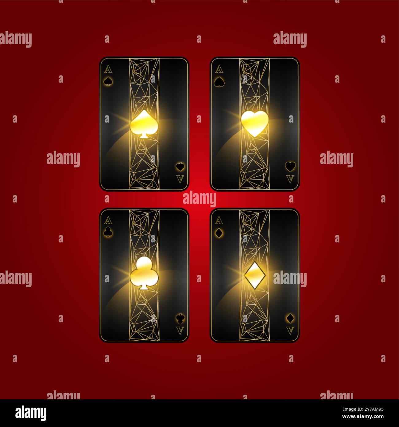 Playing Cards Aces Set Stock Vector Image & Art - Alamy