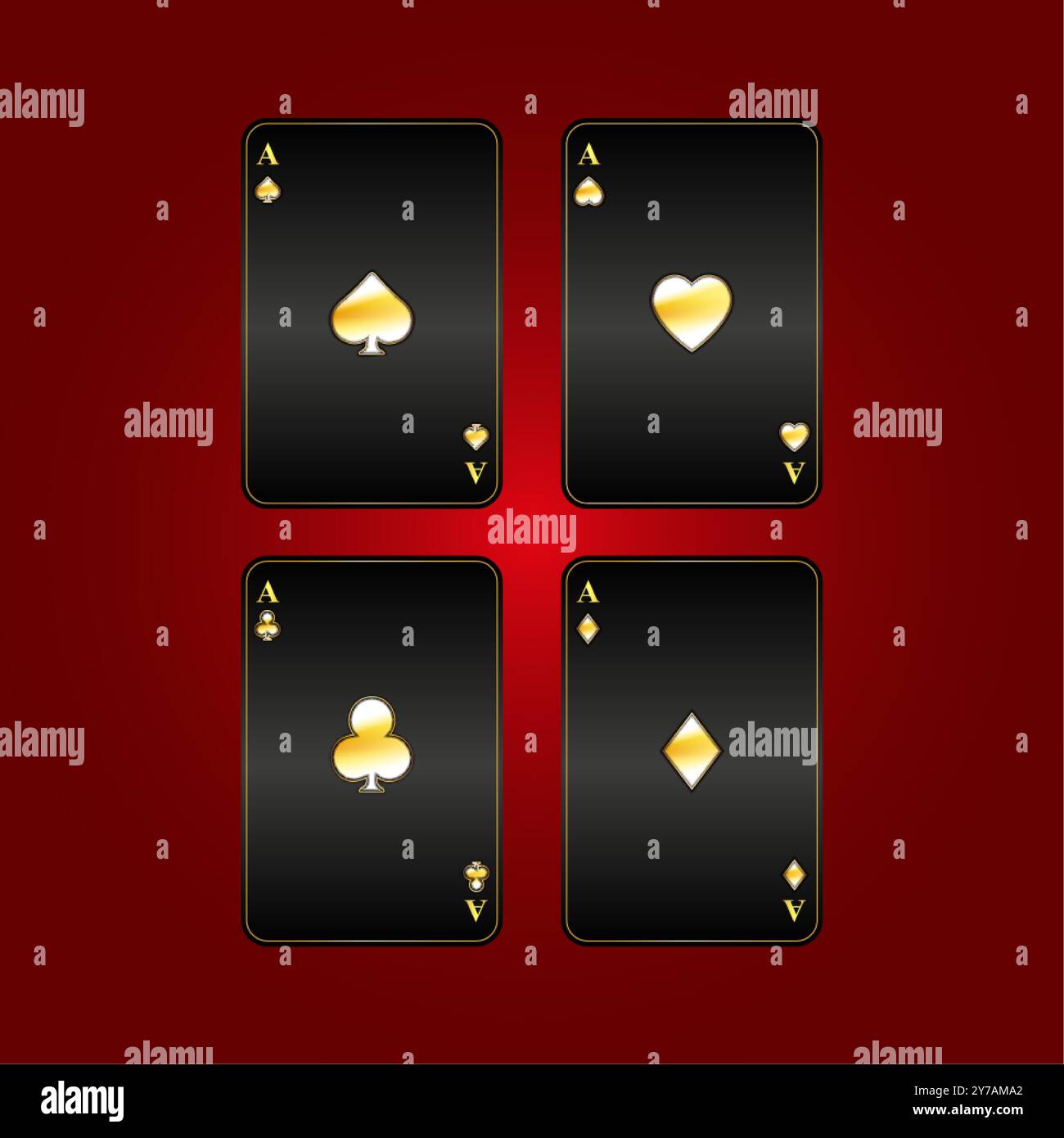 Playing Cards Aces Set Stock Vector Image & Art - Alamy