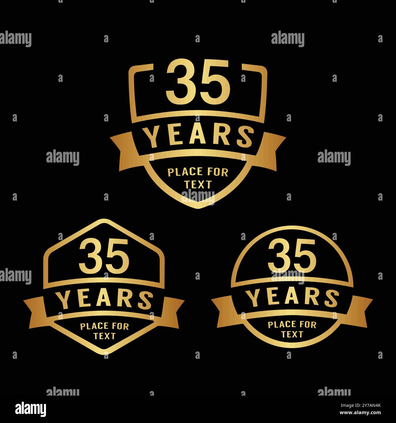 35 years anniversary celebration logotype. 35th anniversary logo ...