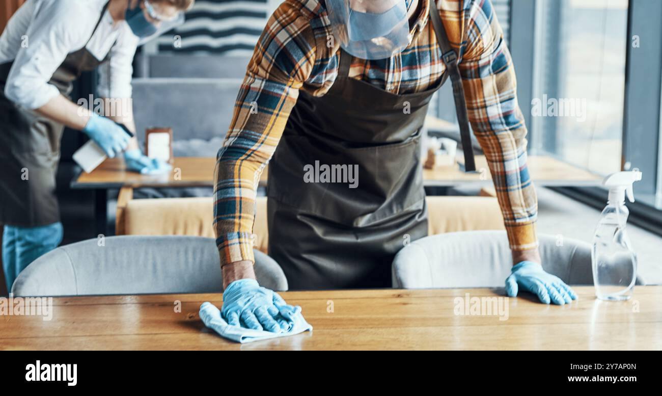 Cleaning disinfection two men hi-res stock photography and images - Alamy