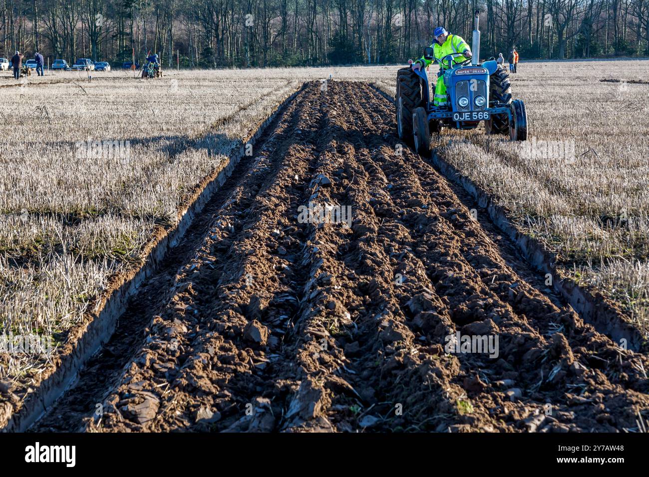 Tractor Ploughing Match Cawston Stock Photo - Alamy