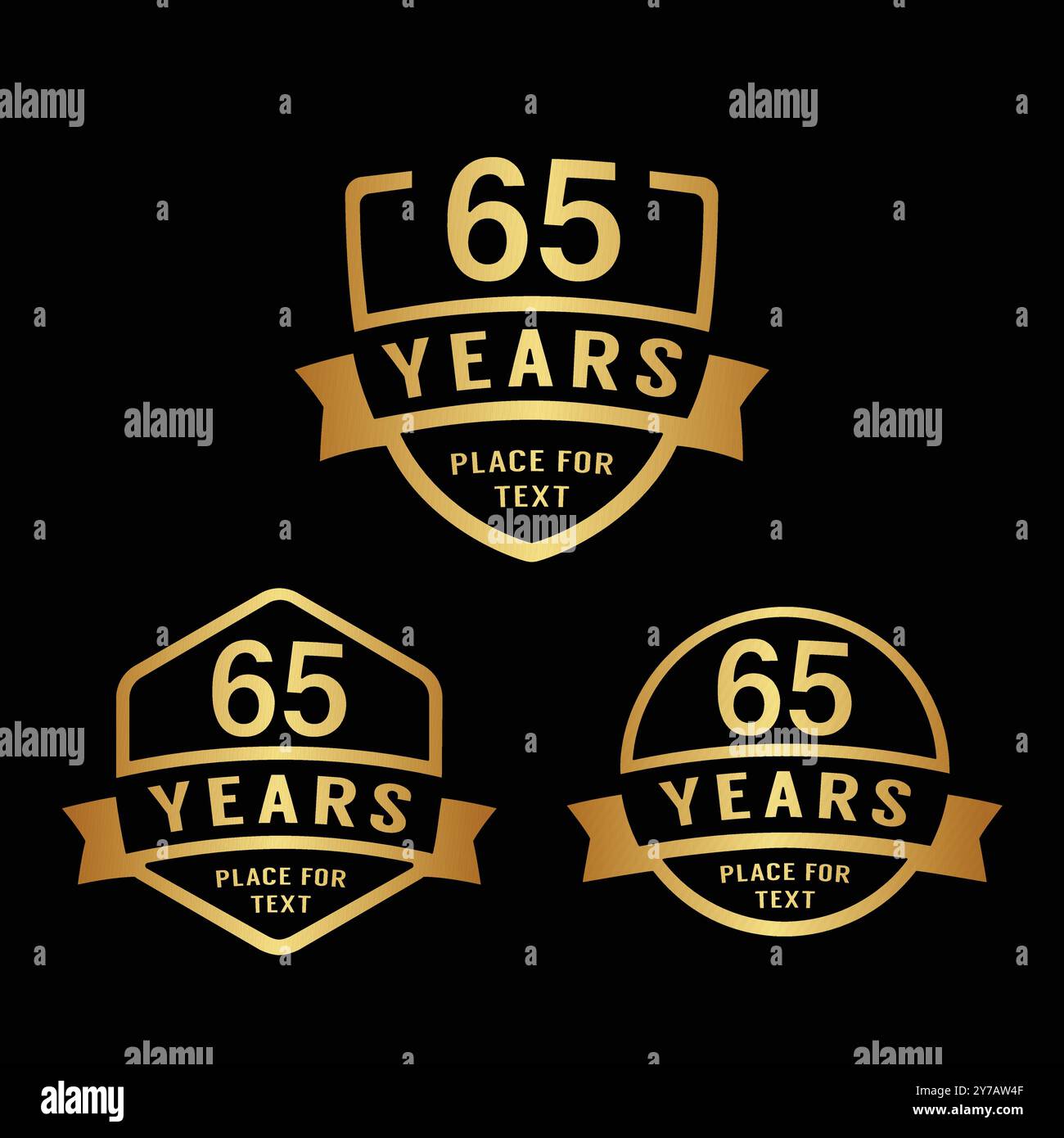 65 years anniversary celebration logotype. 65th anniversary logo ...