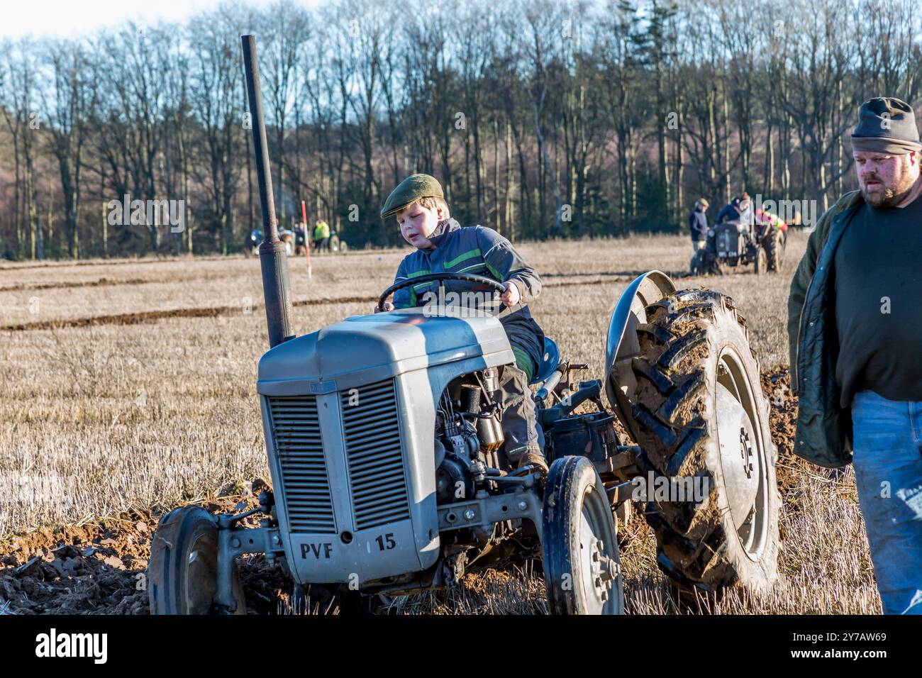 Tractor Ploughing Match Cawston Stock Photo - Alamy