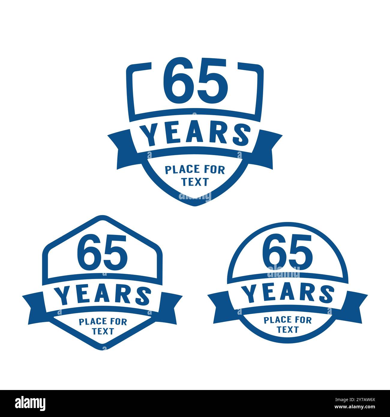 65 years anniversary celebration logotype. 65th anniversary logo ...