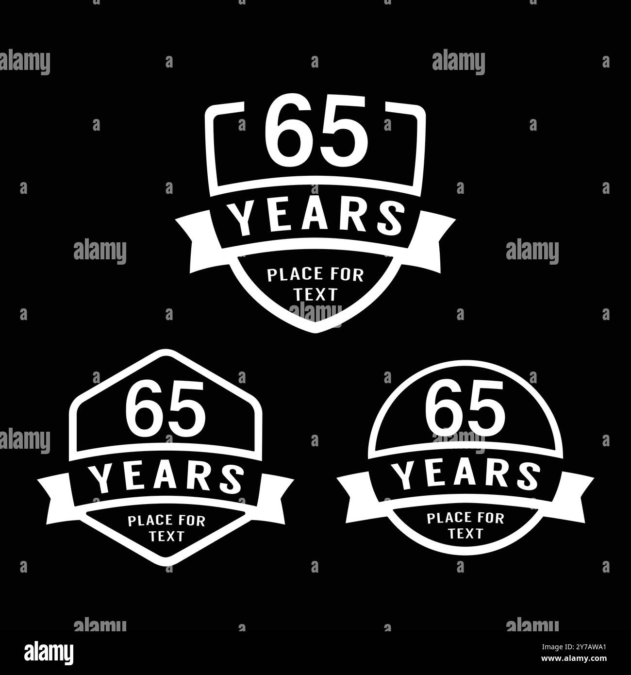 65 years anniversary celebration logotype. 65th anniversary logo ...