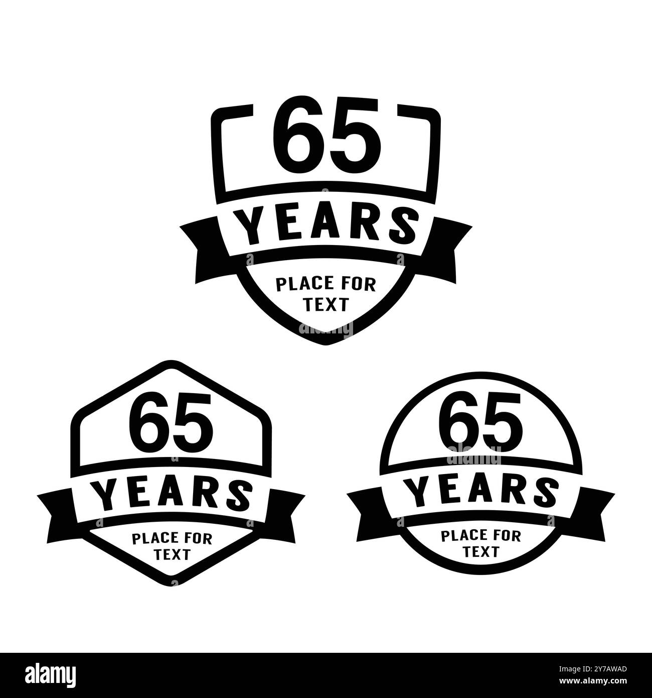 65 years anniversary celebration logotype. 65th anniversary logo ...
