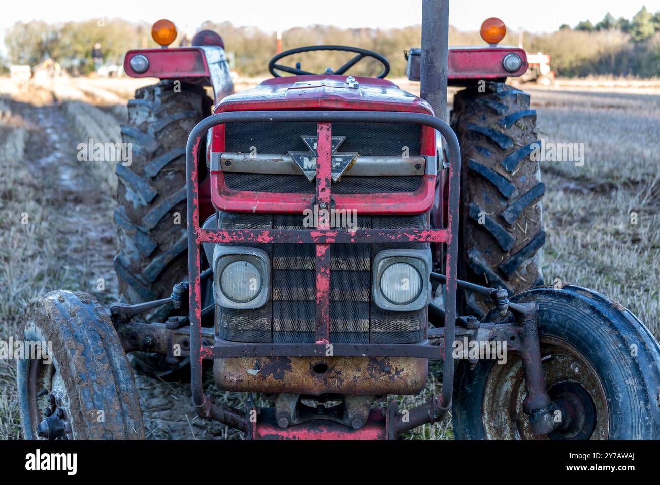 Tractor Ploughing Match Cawston Stock Photo - Alamy