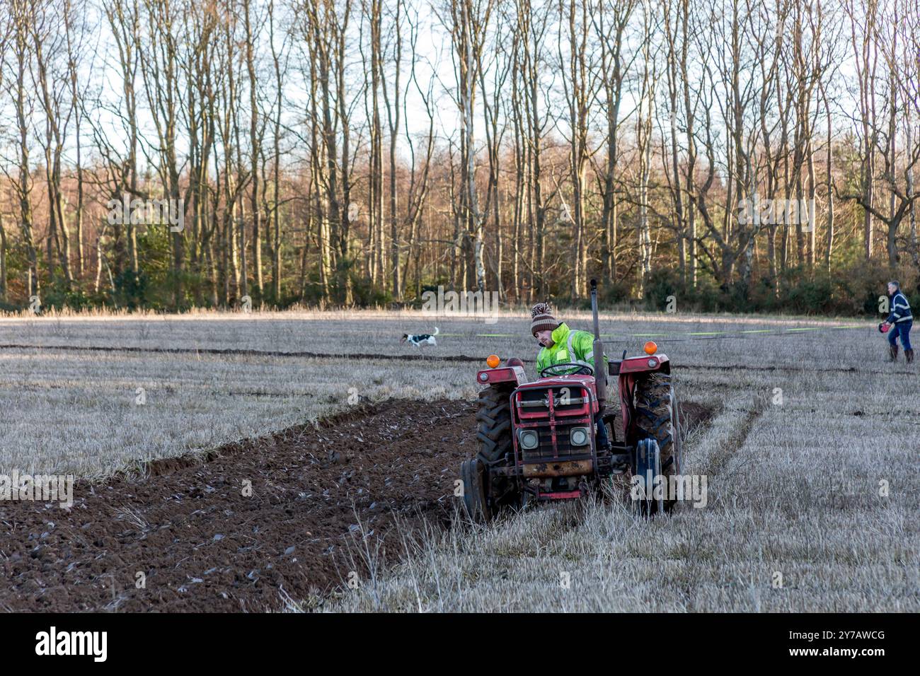 Tractor Ploughing Match Cawston Stock Photo - Alamy