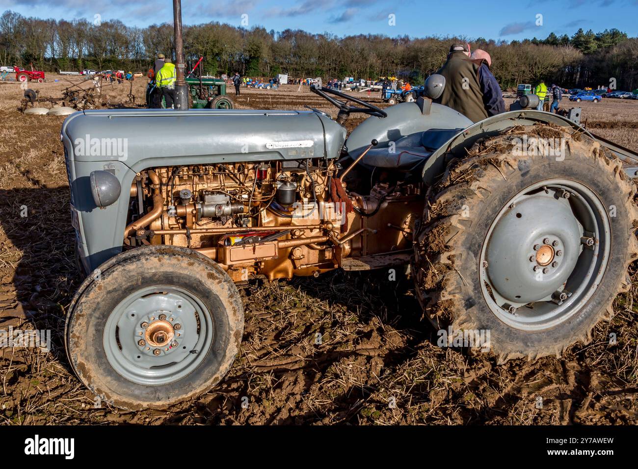 Tractor Ploughing Match Cawston Stock Photo - Alamy