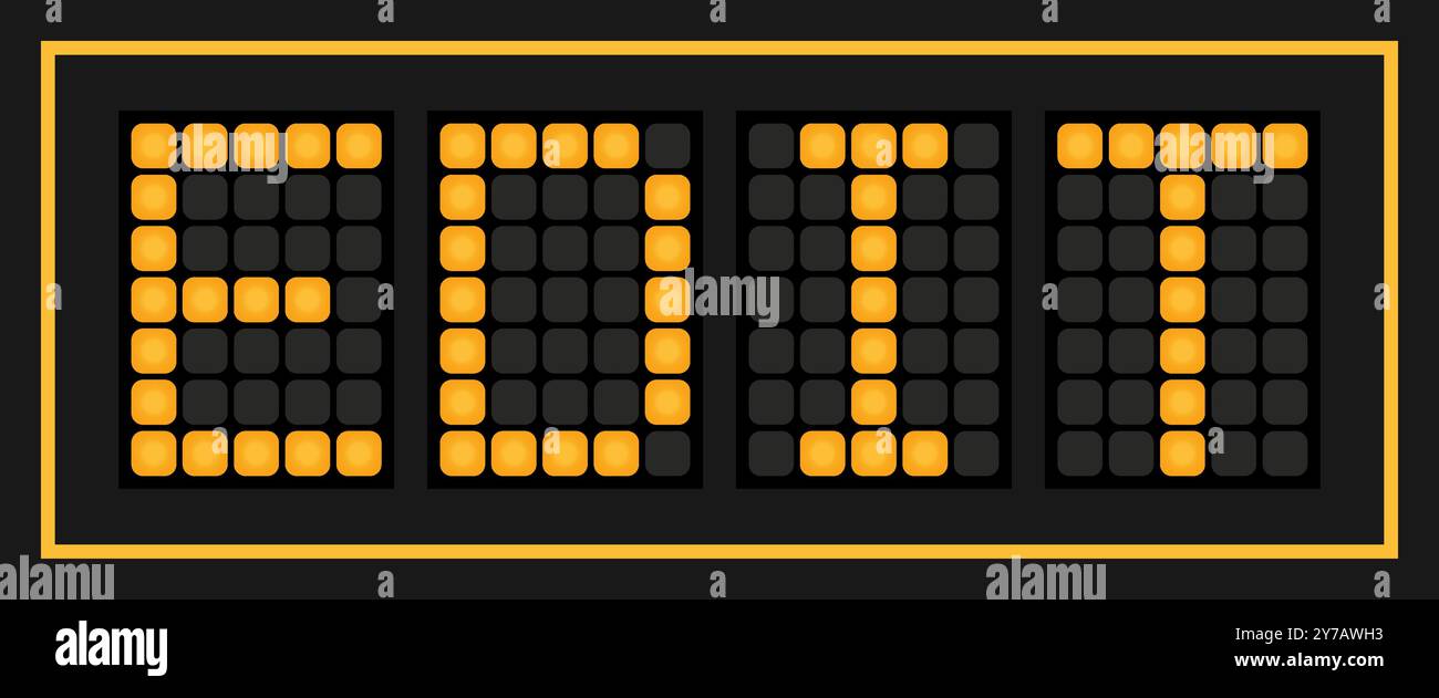 Orange color led banner in word edit on black background Stock Vector ...