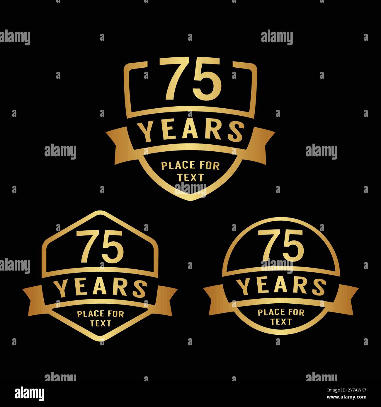 75 years anniversary celebration logotype. 75th anniversary logo ...
