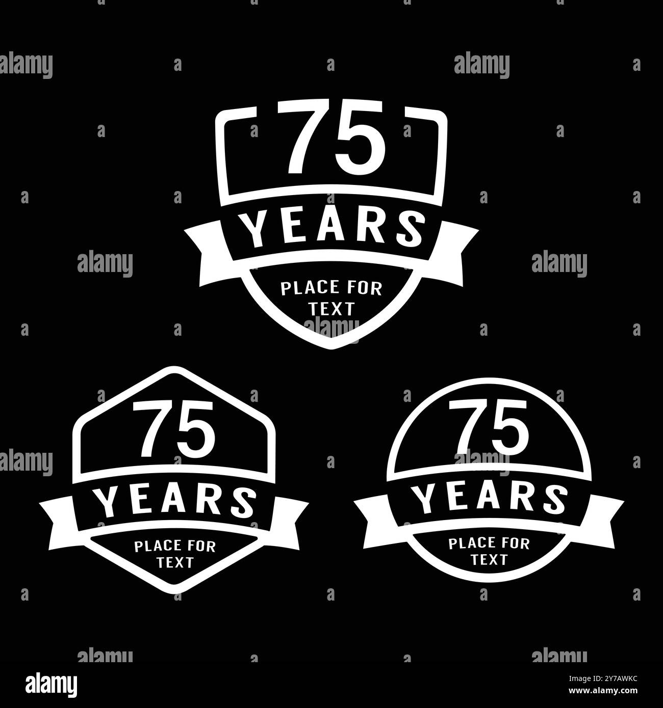 75 years anniversary celebration logotype. 75th anniversary logo ...