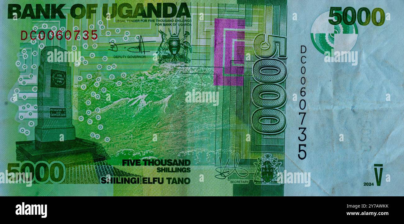 Five thousand Uganda Shilling Note Stock Photo - Alamy