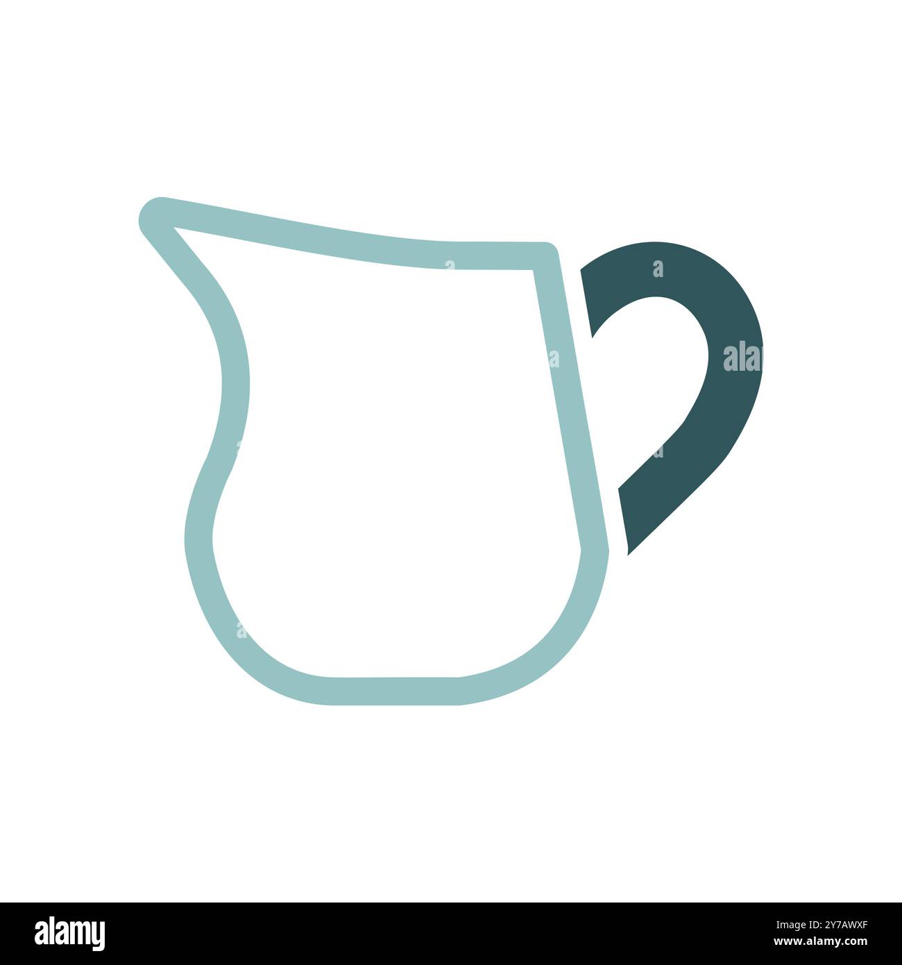 Creamer jug vector icon. Dairy product sign. Graph symbol for cooking ...