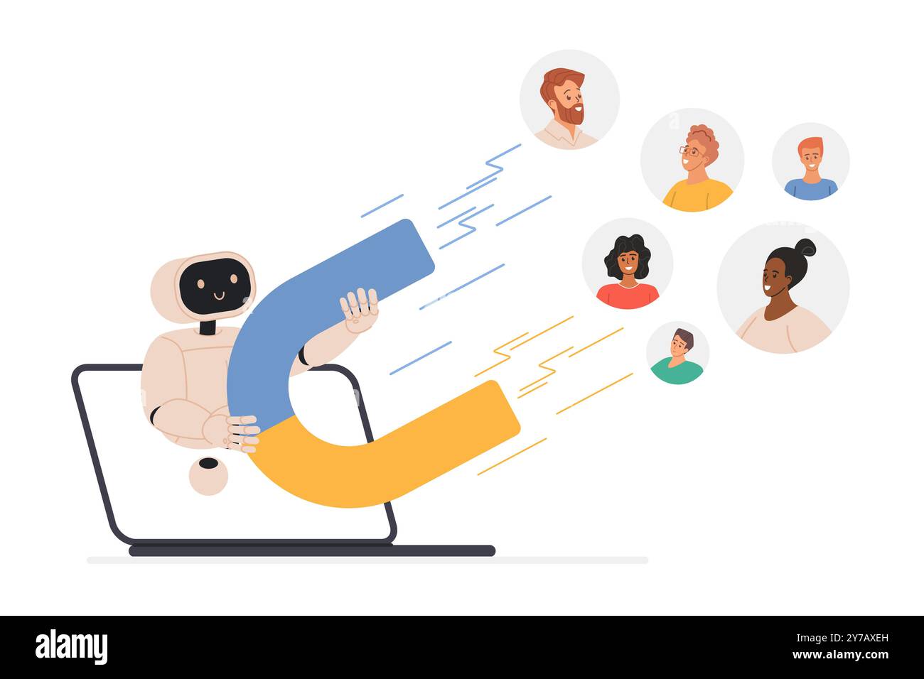 Social media, target marketing automation with AI service and chatbot ...