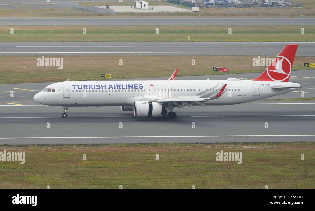 ISTANBUL, TURKIYE - JUNE 17, 2023: Turkish Airlines Airbus A321-271NX (11148) landing to ...
