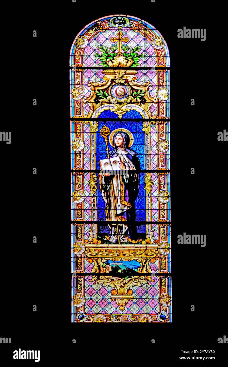 Stained glass window from Saint-Georges church in Châtenois, built in ...