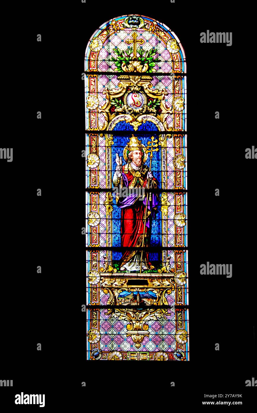 Stained glass window from Saint-Georges church in Châtenois, built in ...