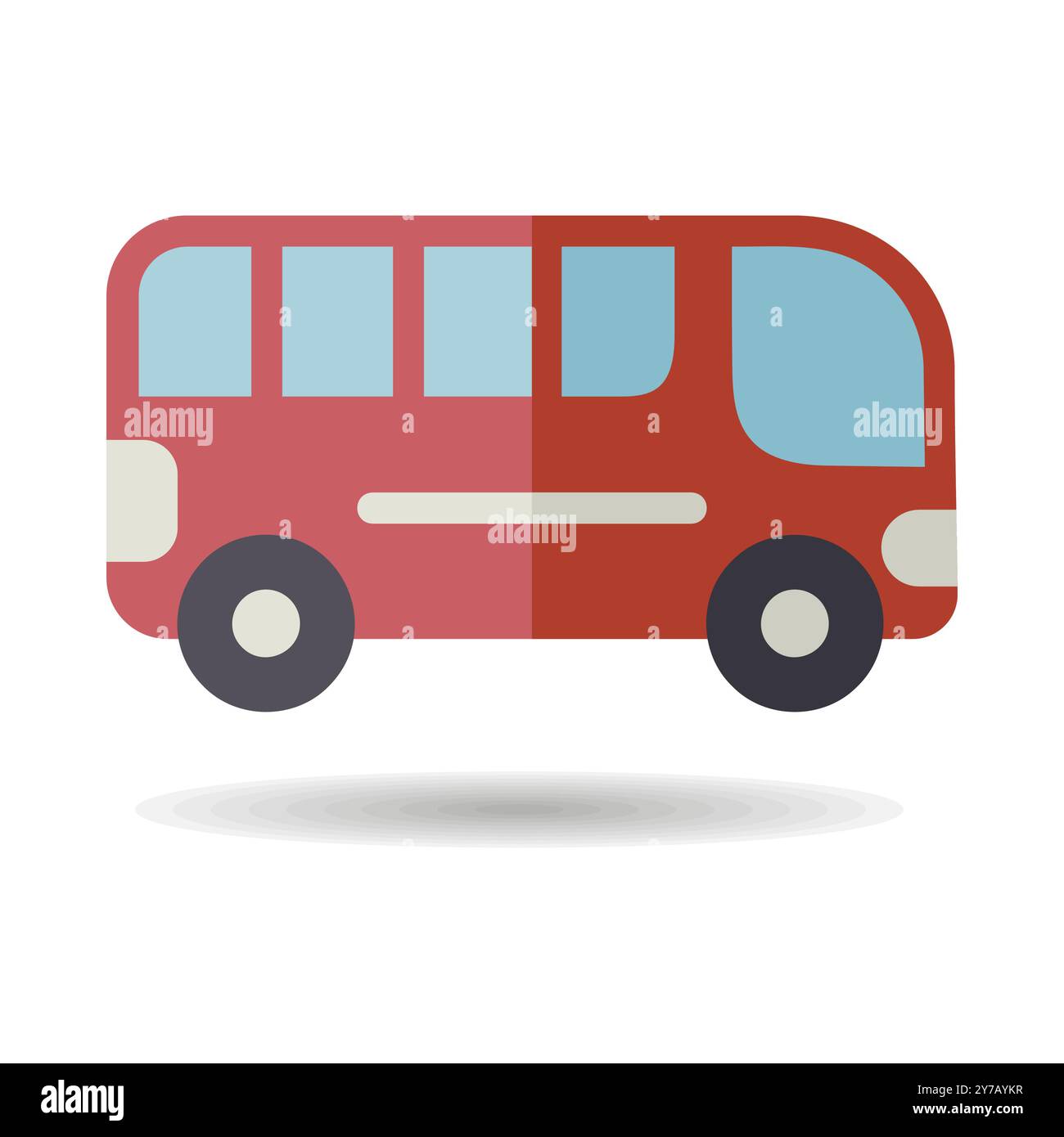 City bus vector isolated icon. Graph symbol for travel and tourism web ...