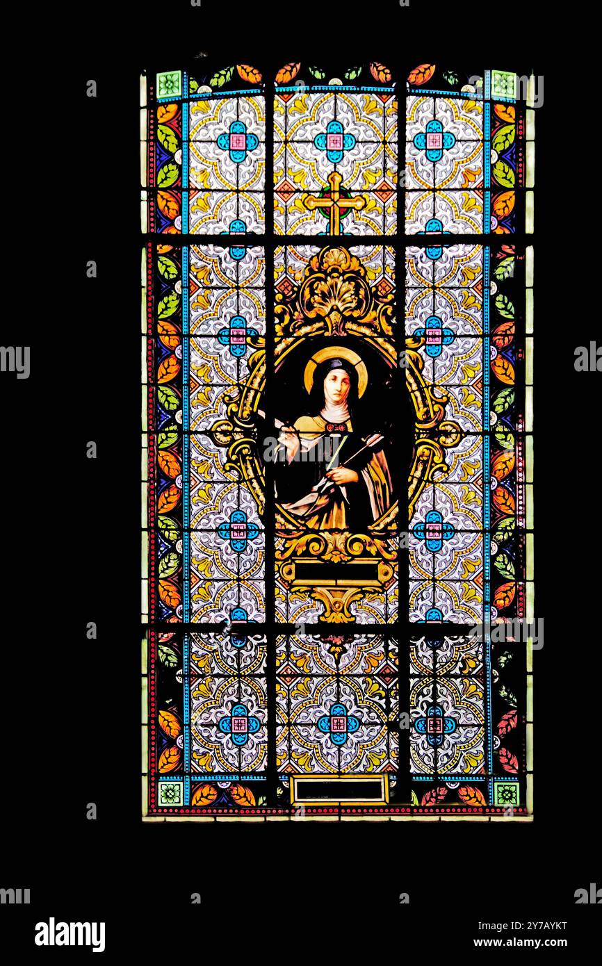 Stained glass window from Saint-Georges church in Châtenois, built in ...