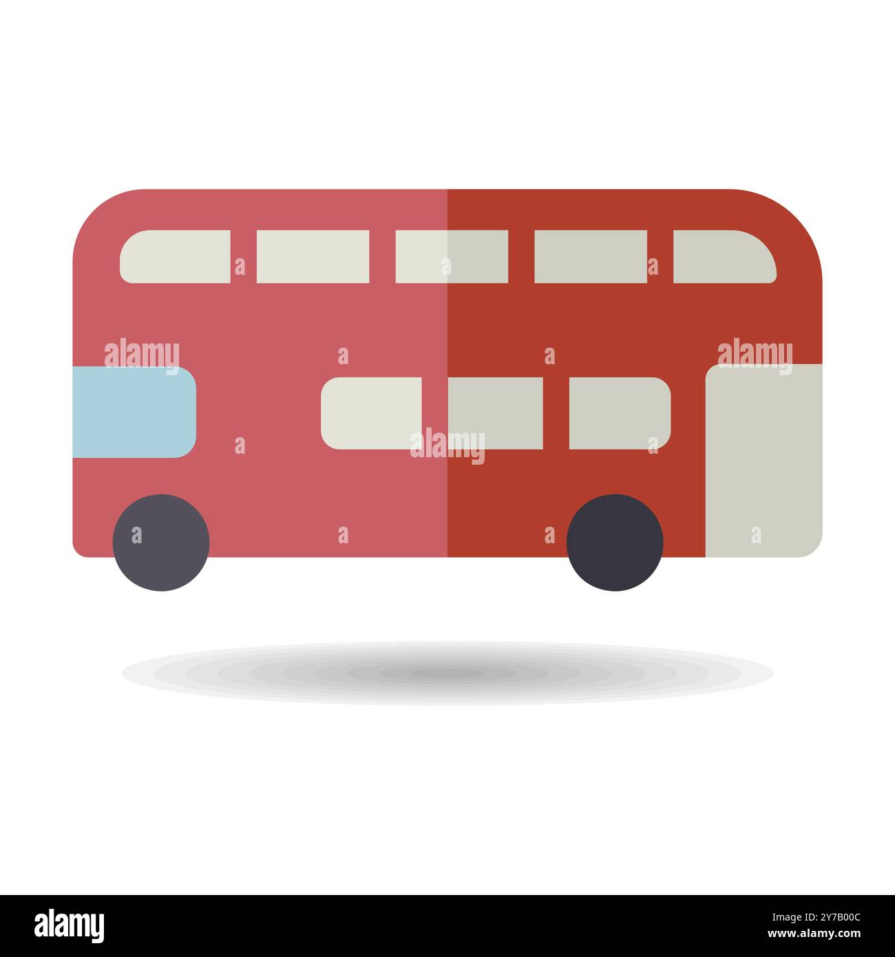 Double decker bus vector icon. Graph symbol for travel and tourism web ...