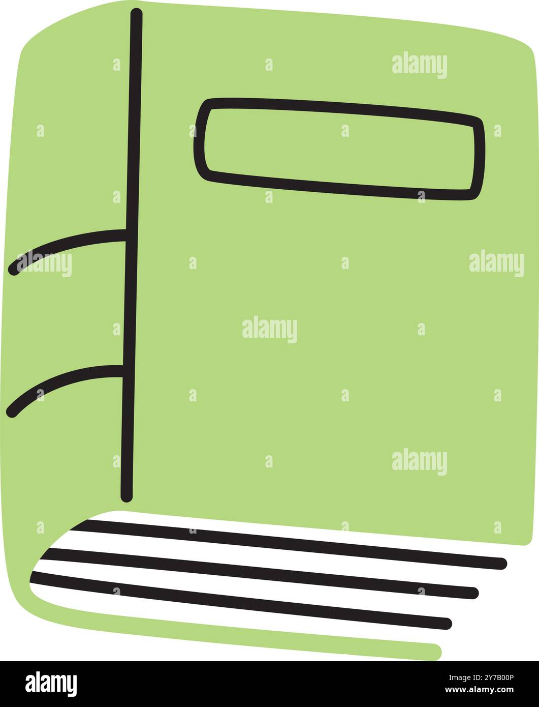 Doodle book icon hand drawn in minimalistic style. Knowledge symbol ...