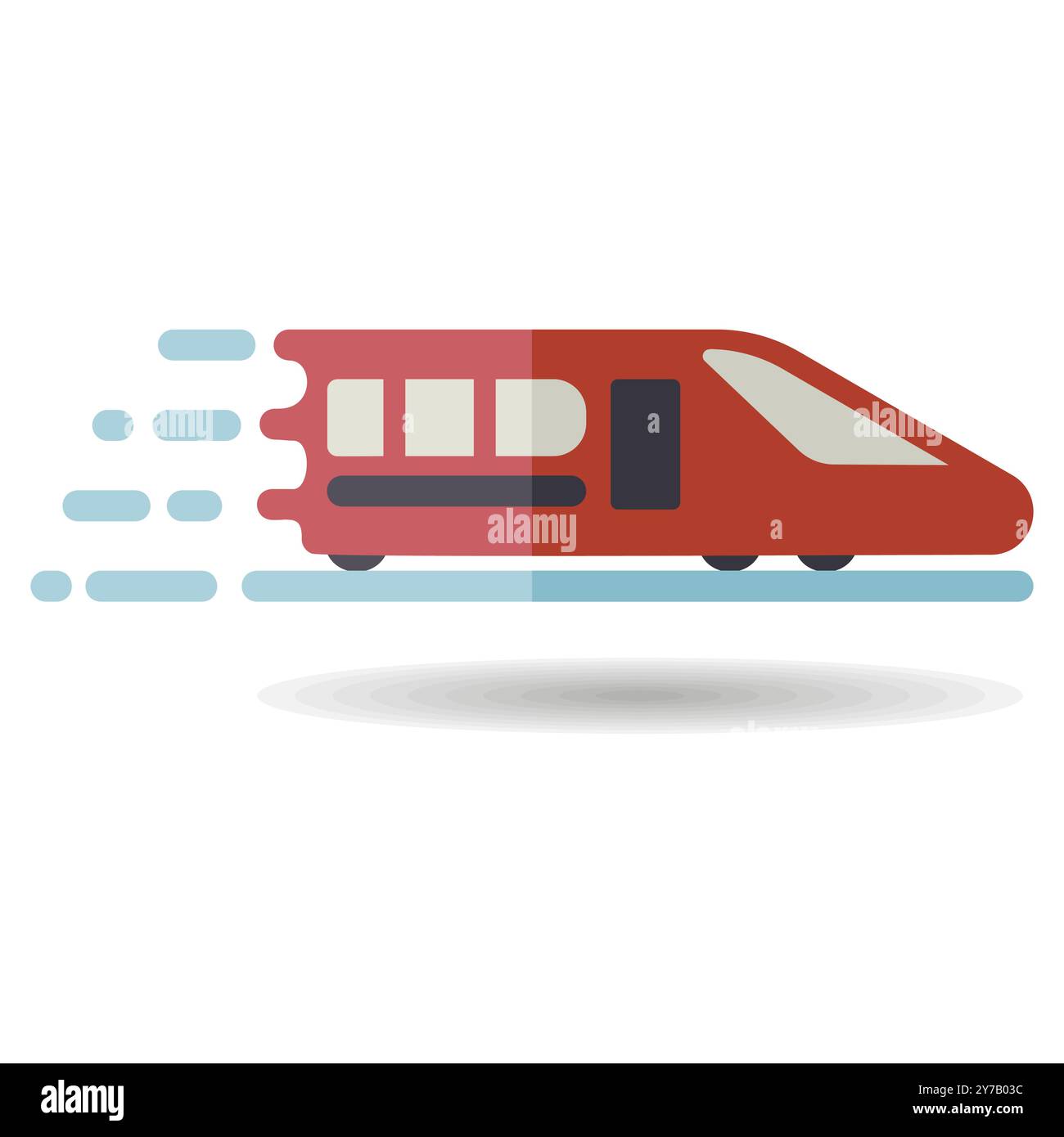 High-speed passenger train vector isolated icon. Graph symbol for ...
