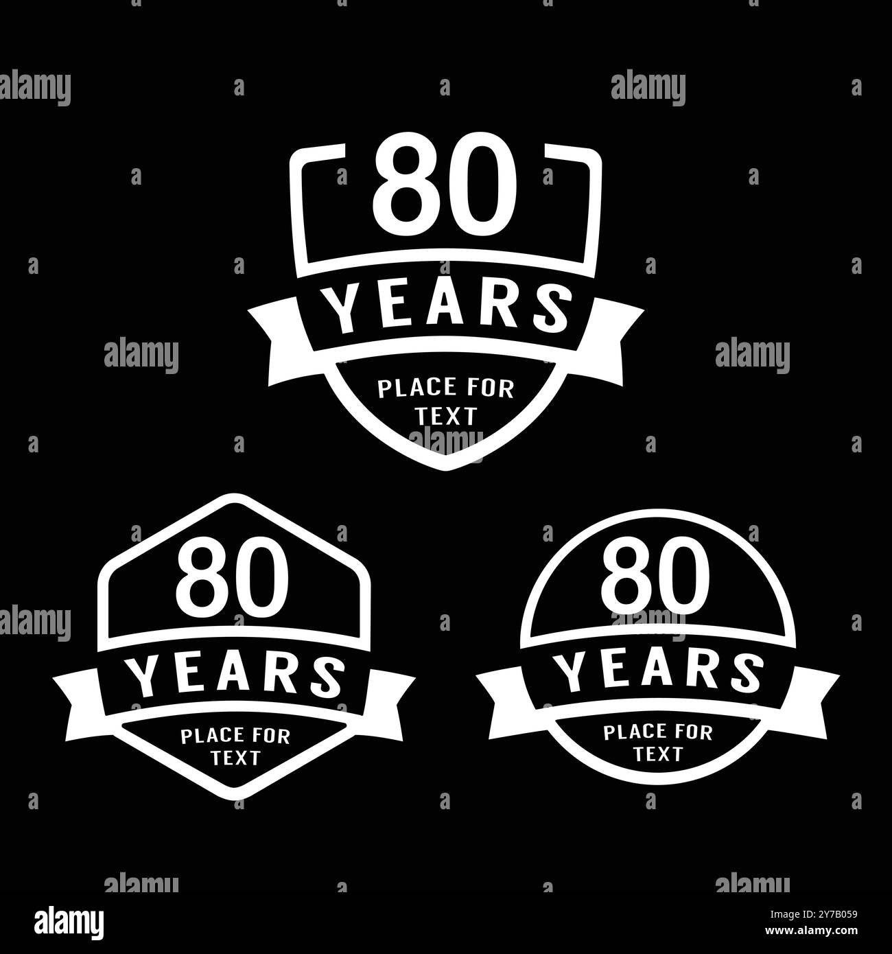 80 years anniversary celebration logotype. 80th anniversary logo ...