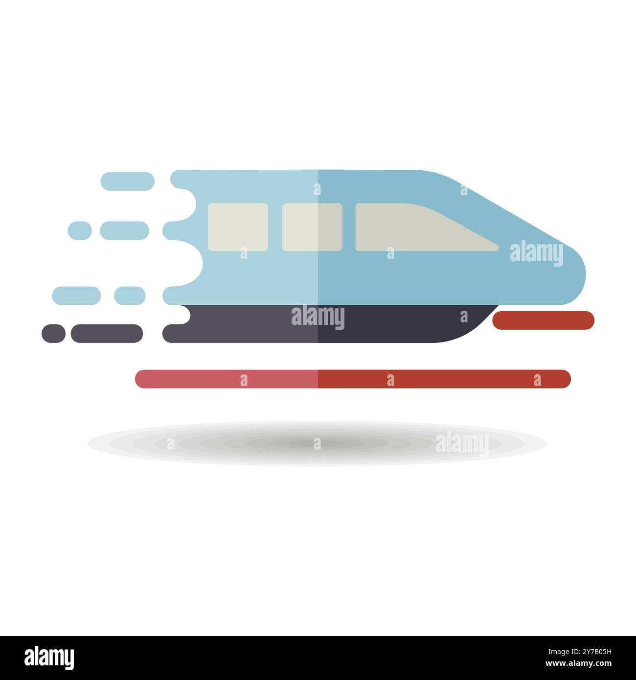Monorail speed modern train vector isolated icon. Graph symbol for ...
