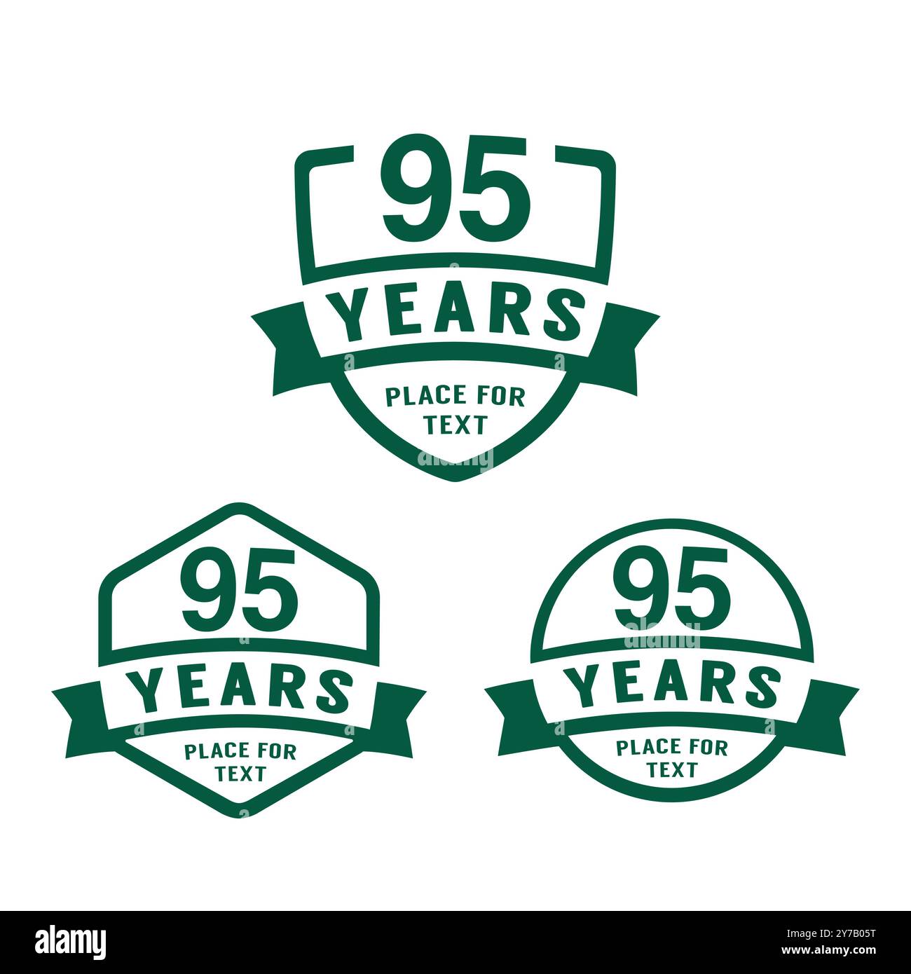 95 years anniversary celebration logotype. 95th anniversary logo ...