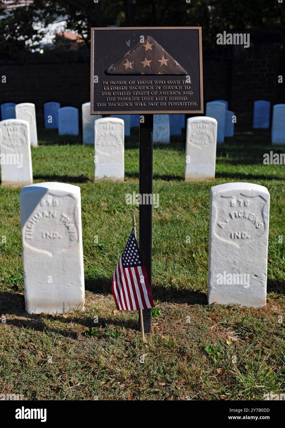 Veterans' graves at Louisville's historic Cave Hill Cemetery Stock ...