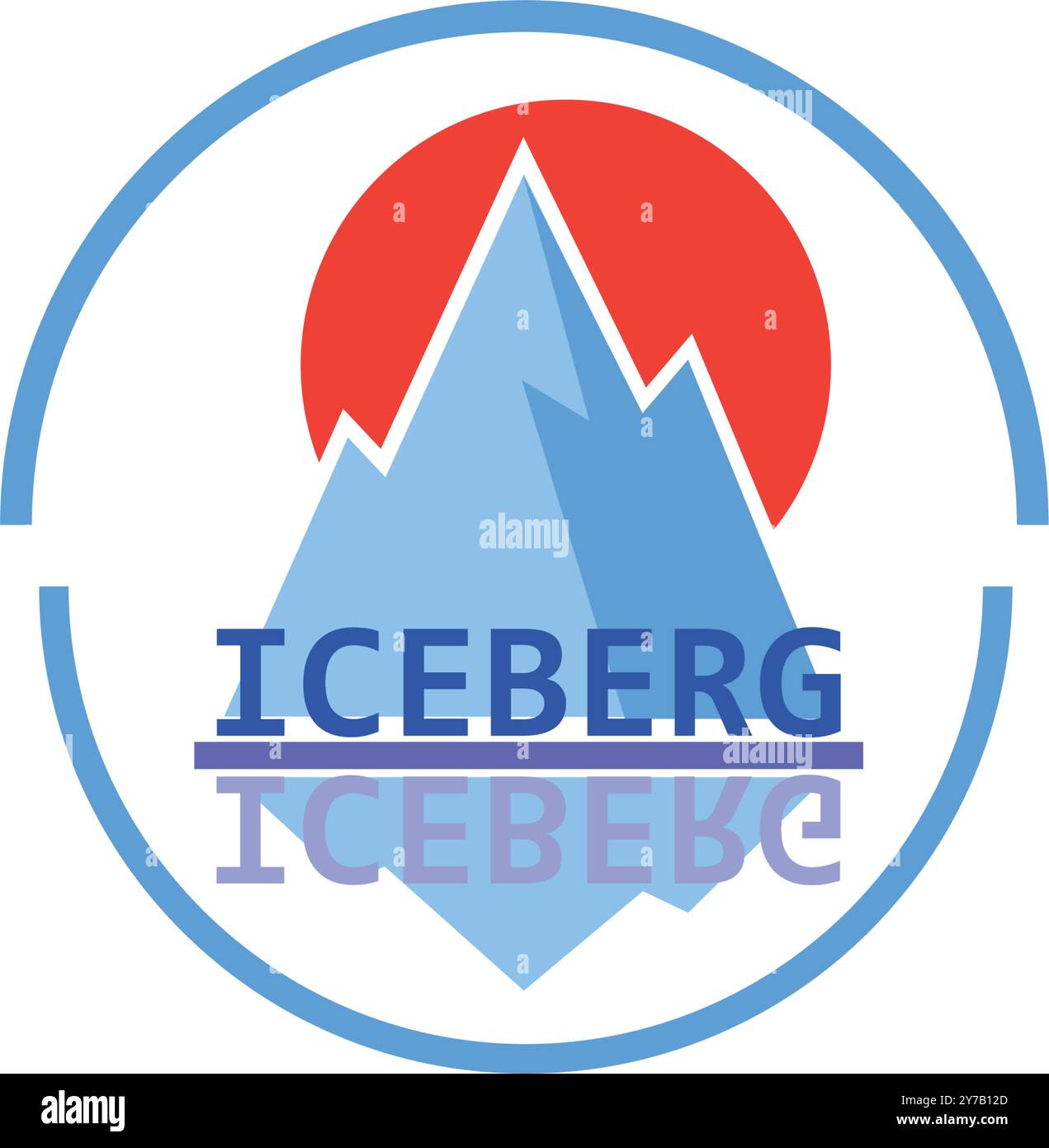 Iceberg lake glacier national park Stock Vector Images - Alamy