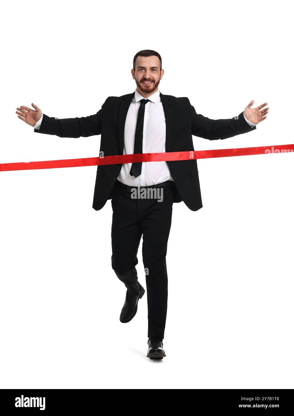 Office happy man finish Cut Out Stock Images & Pictures - Alamy