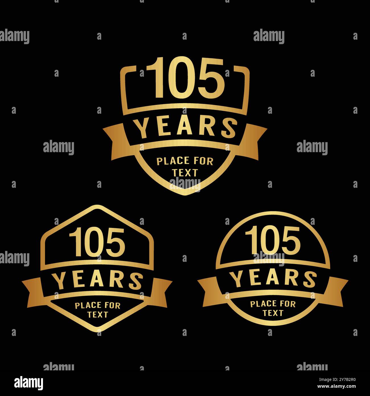 105 years anniversary celebration logotype. 105th anniversary logo ...