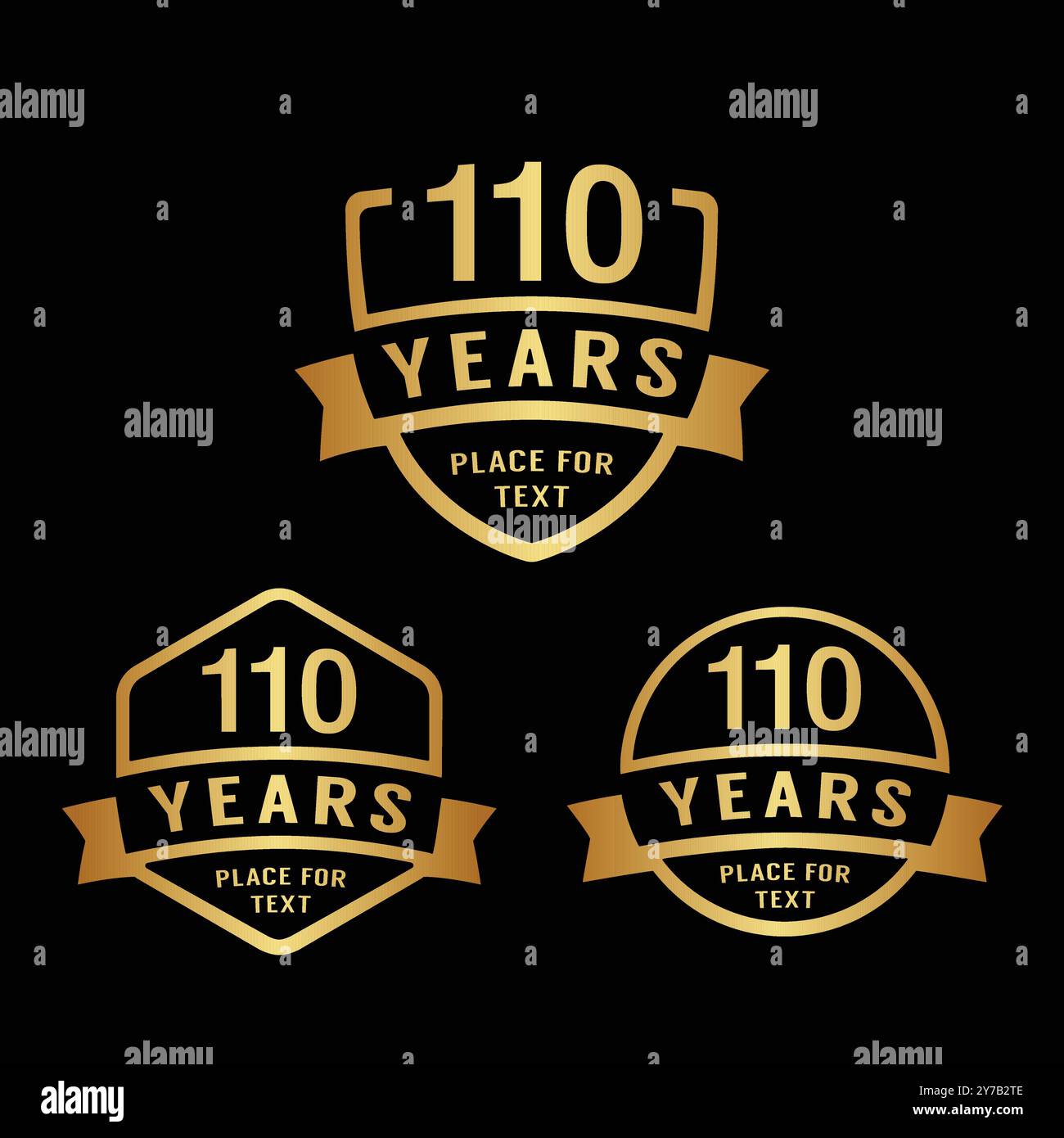 110 years anniversary celebration logotype. 110th anniversary logo ...