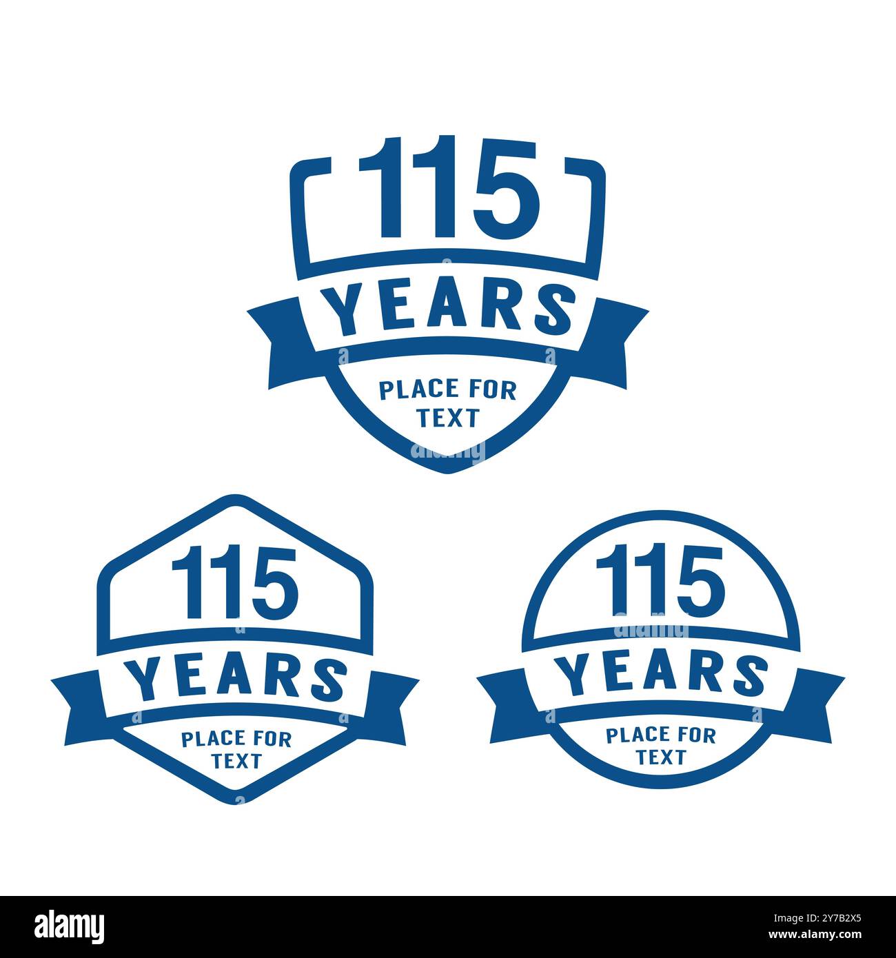 115 years anniversary celebration logotype. 115th anniversary logo ...