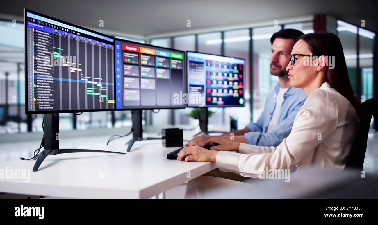 Business Schedule Calendar And Agenda Gantt Report Stock Photo - Alamy