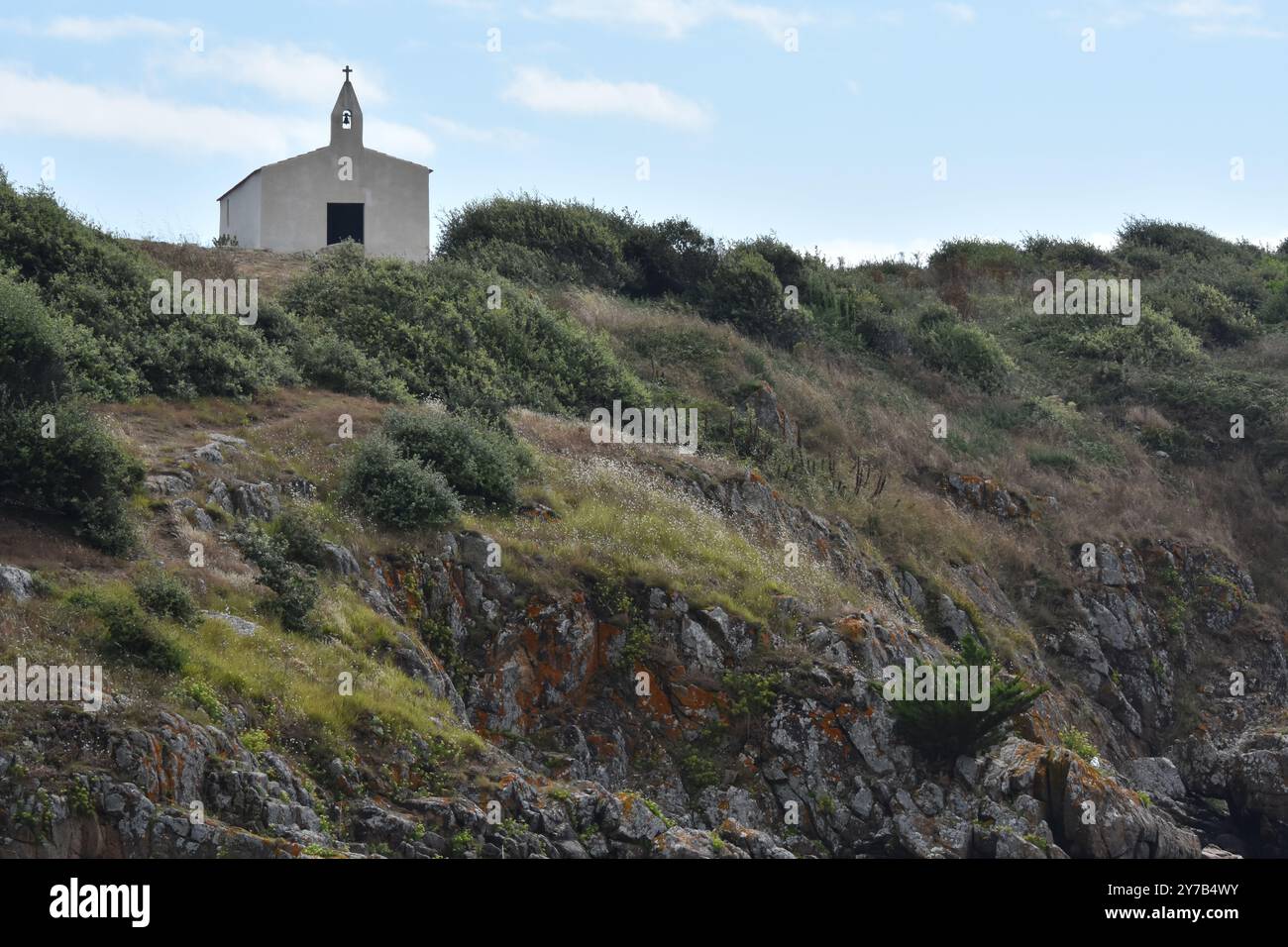 chapel of port la meule on the heights Stock Photo - Alamy