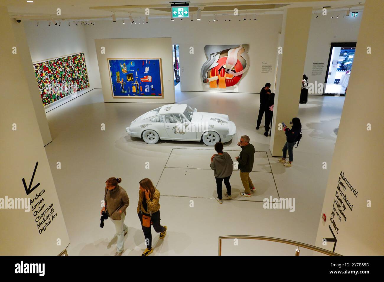 Moco Museum London UK. Crystal encrusted Porsche by Daniel Arsham Stock Photo - Alamy