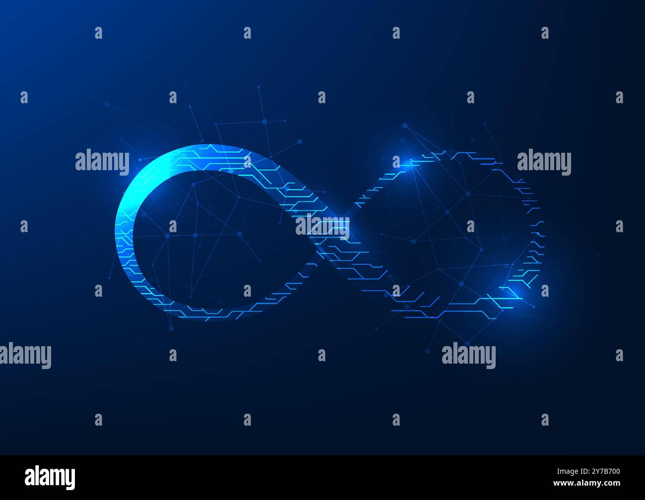 Abstract background technology, the infinity symbol inside is a ...
