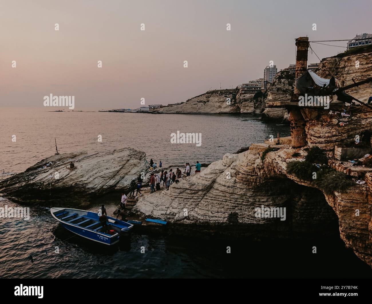 BEIRUT, LEBANON / 06.14 2019 - Rouche rocks in Beirut, Lebanon ...