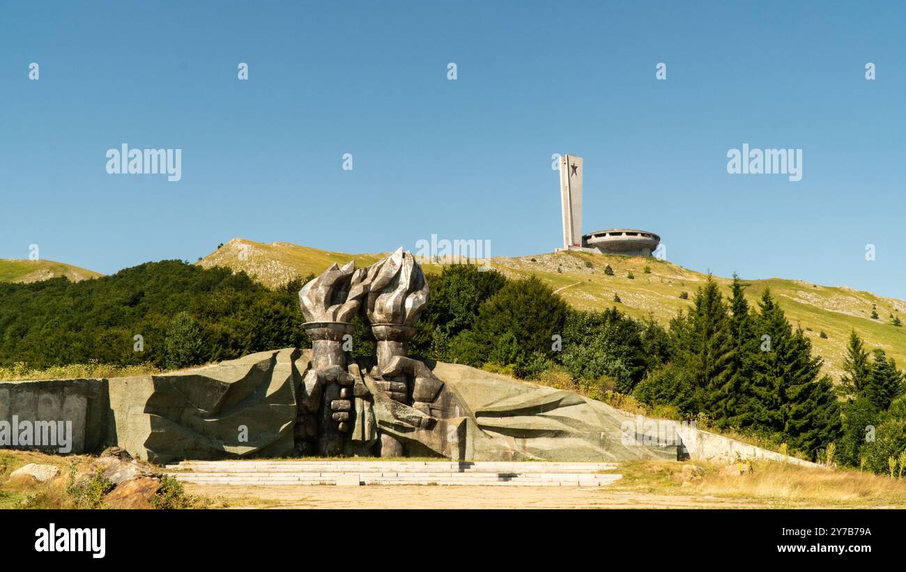 Buzludzha Memorial House in Bulgaria. Monument symbol to Communism on ...