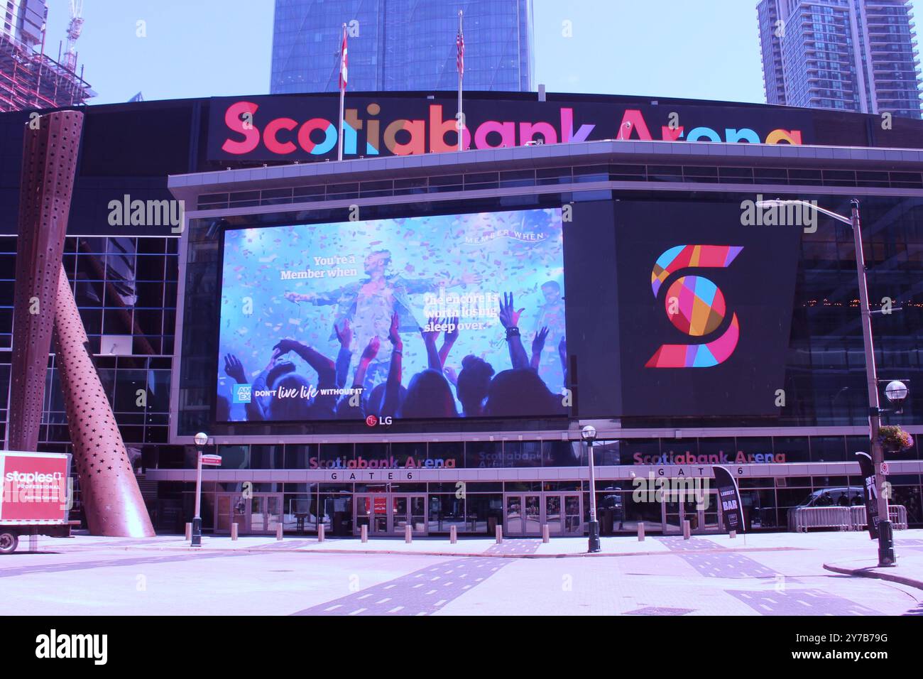 View of the Scotiabank Arena - home of the Toronto Maple Leafs NHL team ...