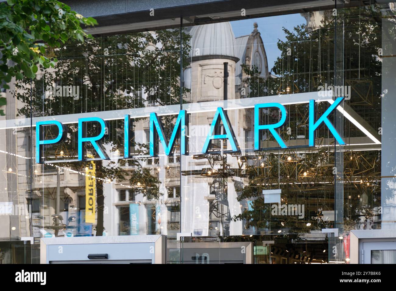 The Primark shop on the busy shopping street, the Meir in Antwerp city ...