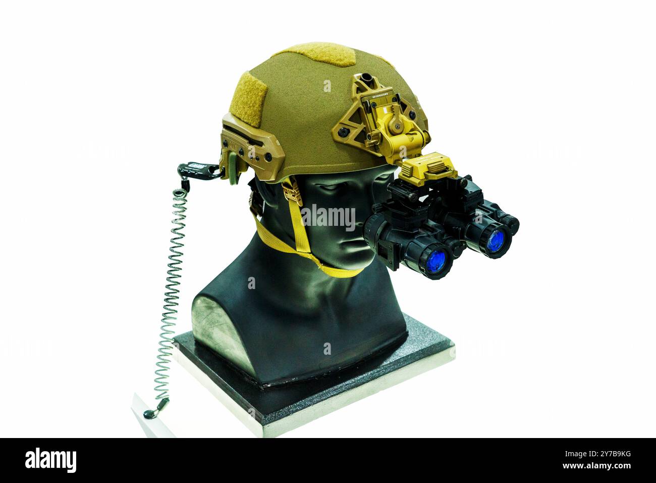 Modern military binoculars, night vision devices at the exhibition, on ...