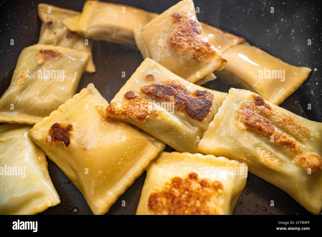 Bavaria, Germany - September 29, 2024: Fried Bavarian Maultaschen in a ...