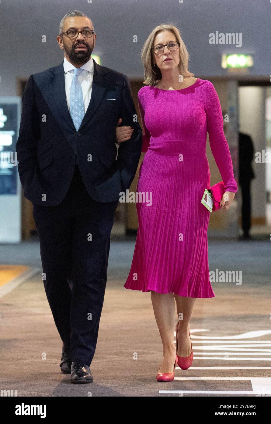 James Cleverly with wife Susie during the Conservative Party Conference ...