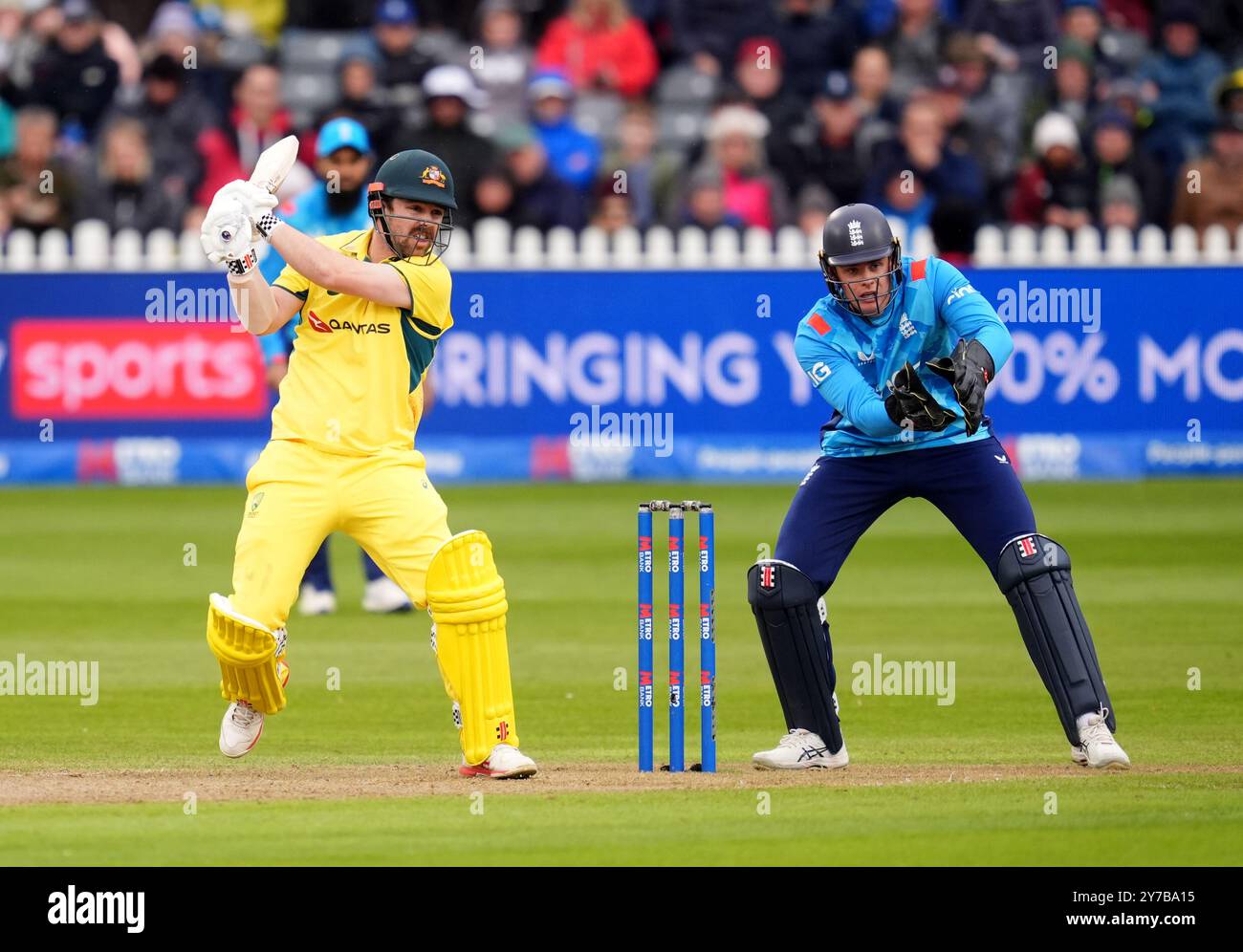 Australia's Travis Head bats during the fifth one day international ...