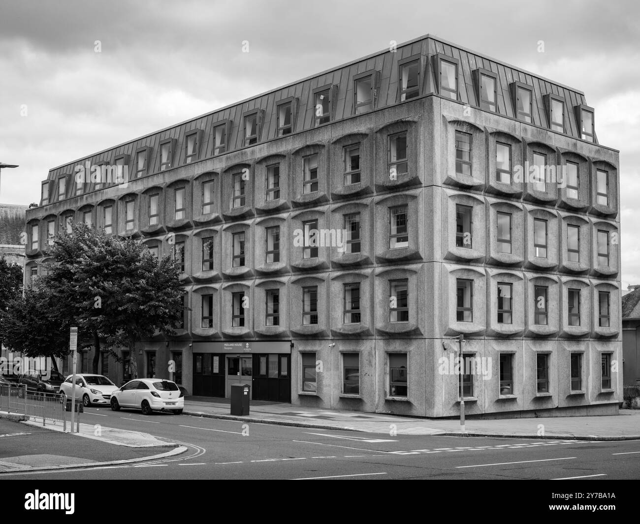 MIDLAND HOUSE PLYMOUTH BRUTALIST ARCHITECTURE BRUTALISM BUILDING Stock ...